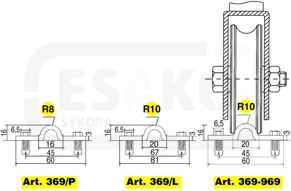 Lišta na posuvnou bránu pojezdová rádiusová | ESAKO SÝKORA ARMS s.r.o.